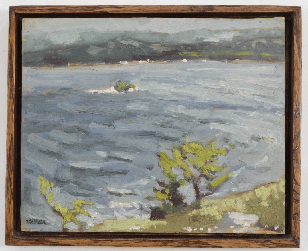 Original Art Landscape Oil Painting. Lake Shoreline Trees, Killarney ...
