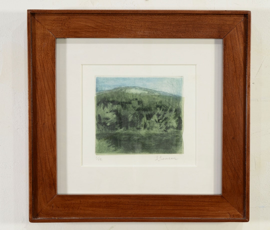 Drypoint Etching. Original Art Intaglio Printmaking. Killarney Mountain ...