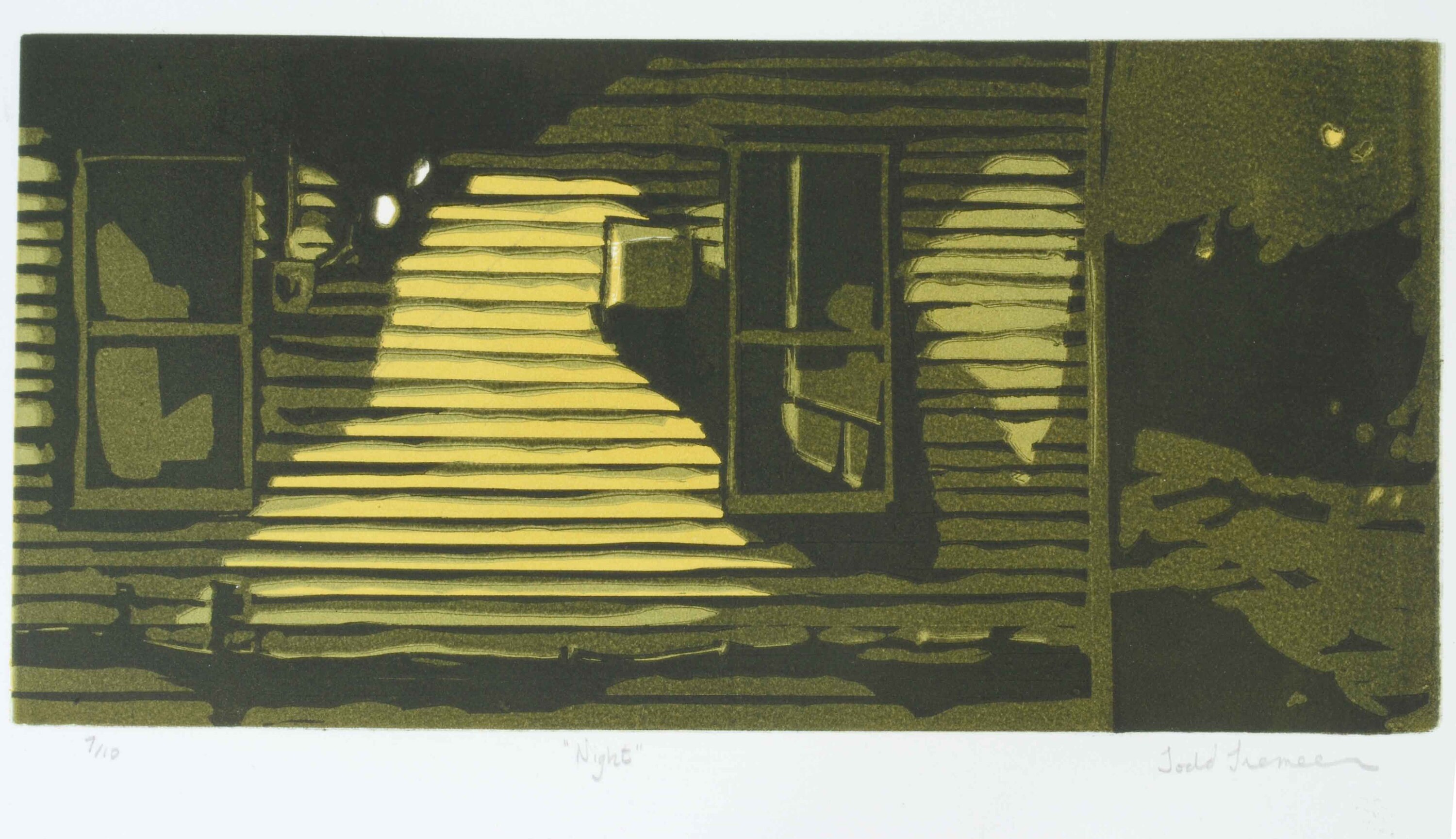 Impresión Linocut, Impresión Lino en color de arte original, Impresión ...