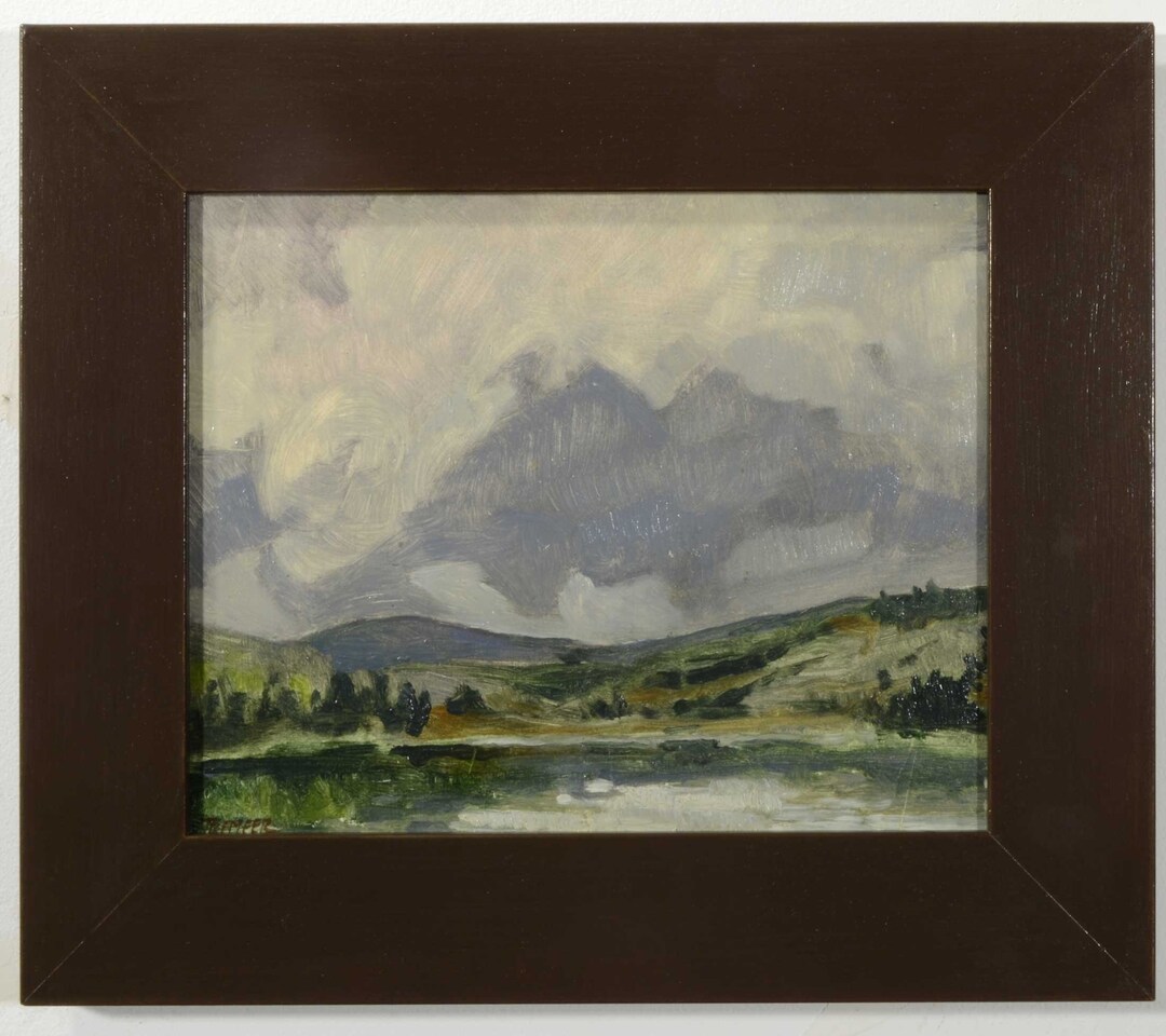 Canadian Landscape Oil Painting, Original Art, Dramatic Stormy Skies ...