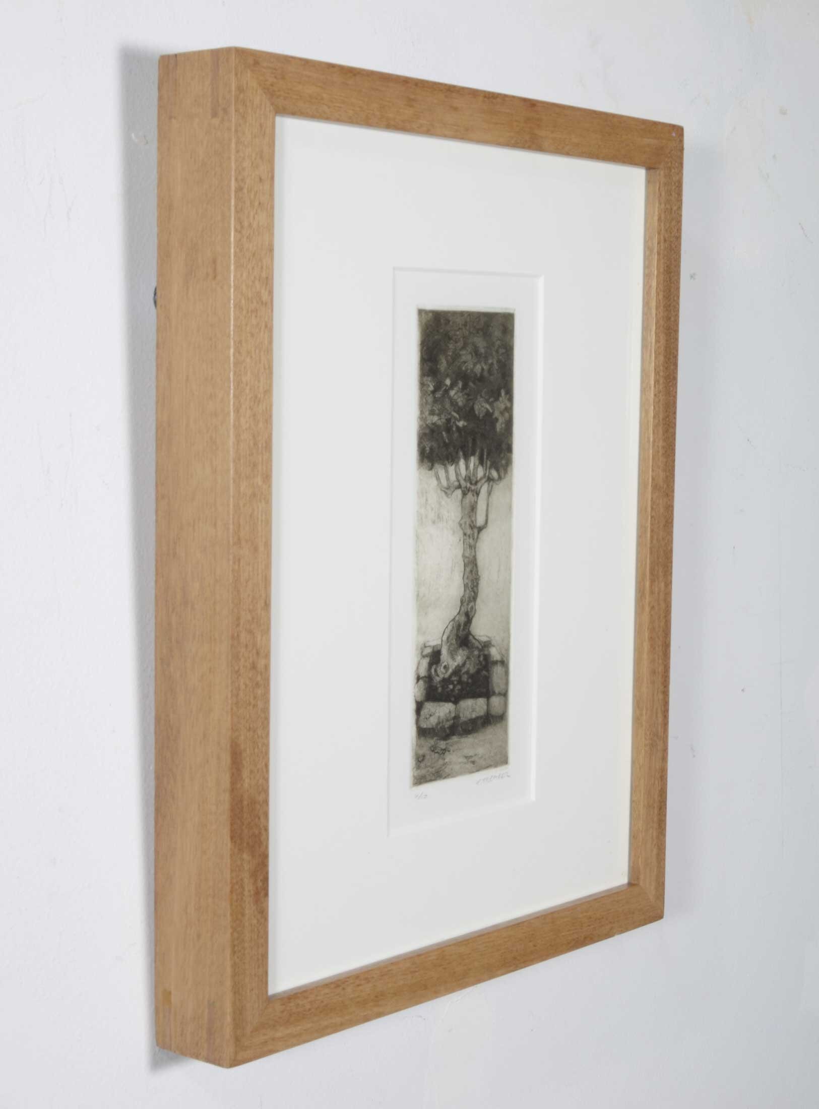 Grabado de árboles Grabado de arte original. Impresión de artista ...