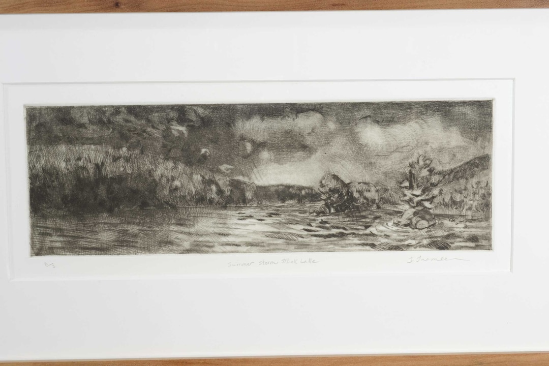 Original Art Drypoint Etching & Mezzotint. Framed Intaglio Artist Print ...