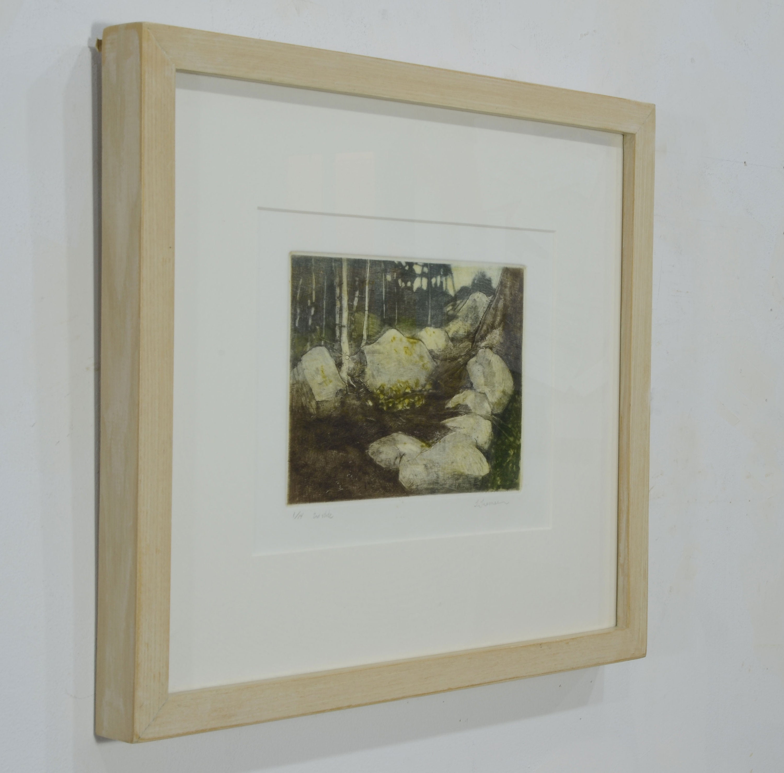 Original Art Mezzotint, Landscape Etching. Drypoint Intaglio ...