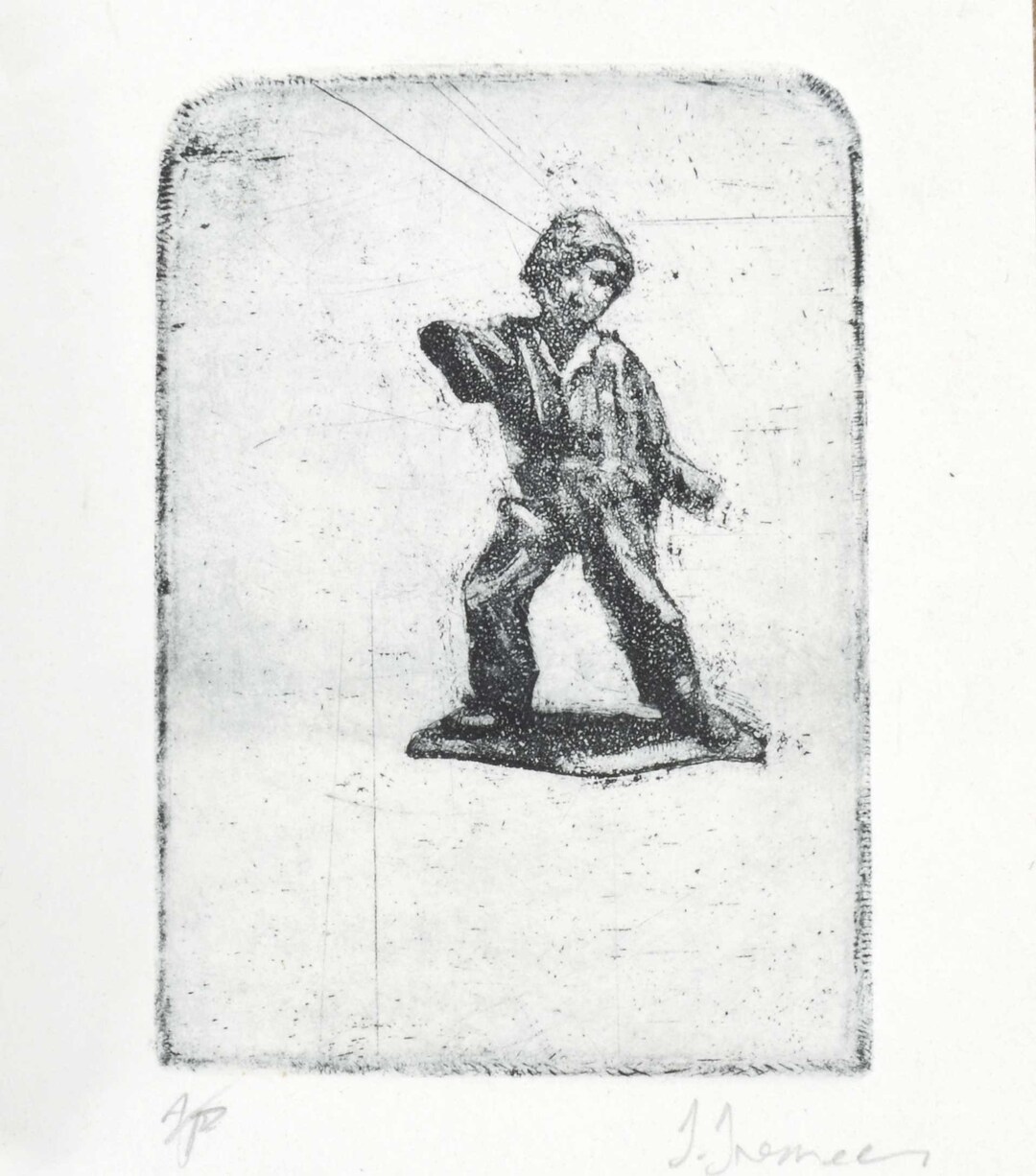 Toy Soldier Etching, Original Artist Print, Abandoned Soldier Plastic ...