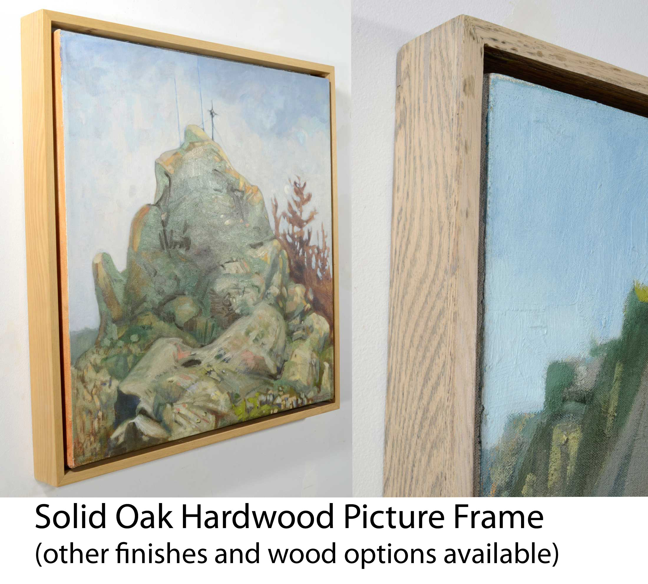 Maple Picture Frames for Large Paintings. 2 Inch Deep Custom Modern ...