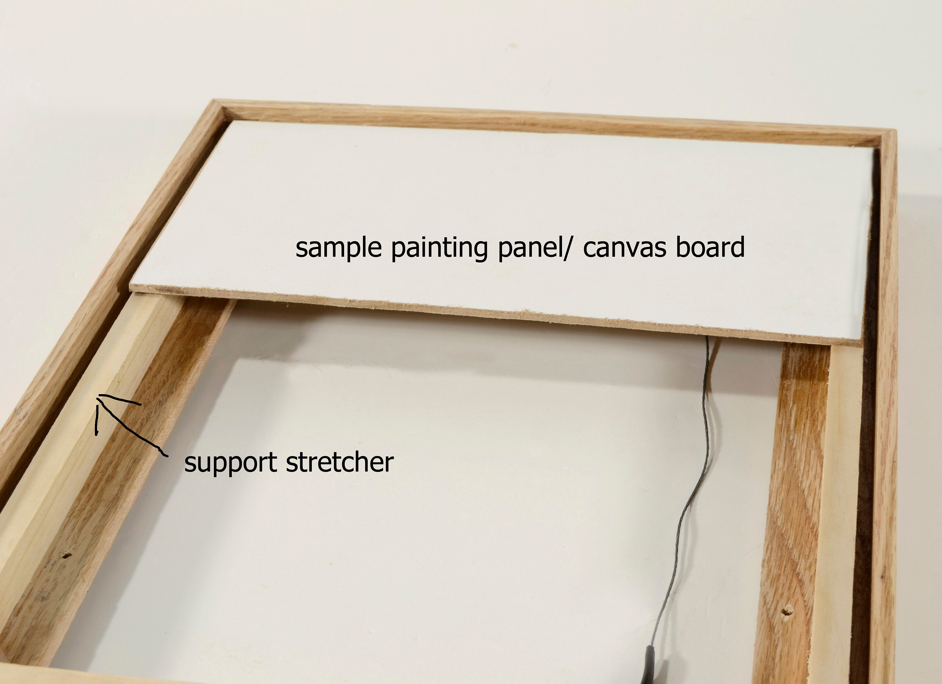 Picture Frame for Paintings on Thin Wood Panel & Canvas Board. Solid ...