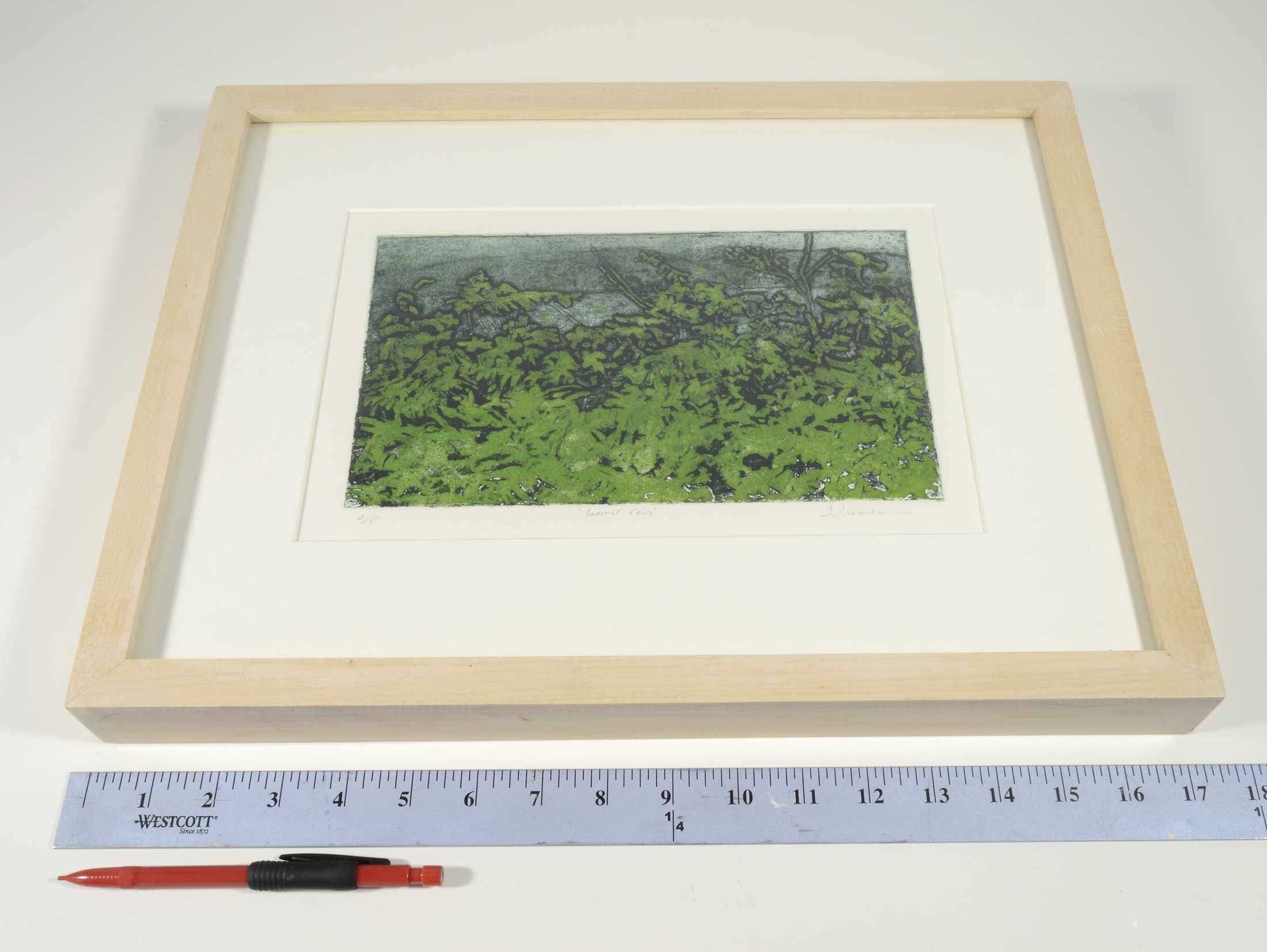 Original Art Etching, Forest Landscape. Leafy Forest Nature Scene ...