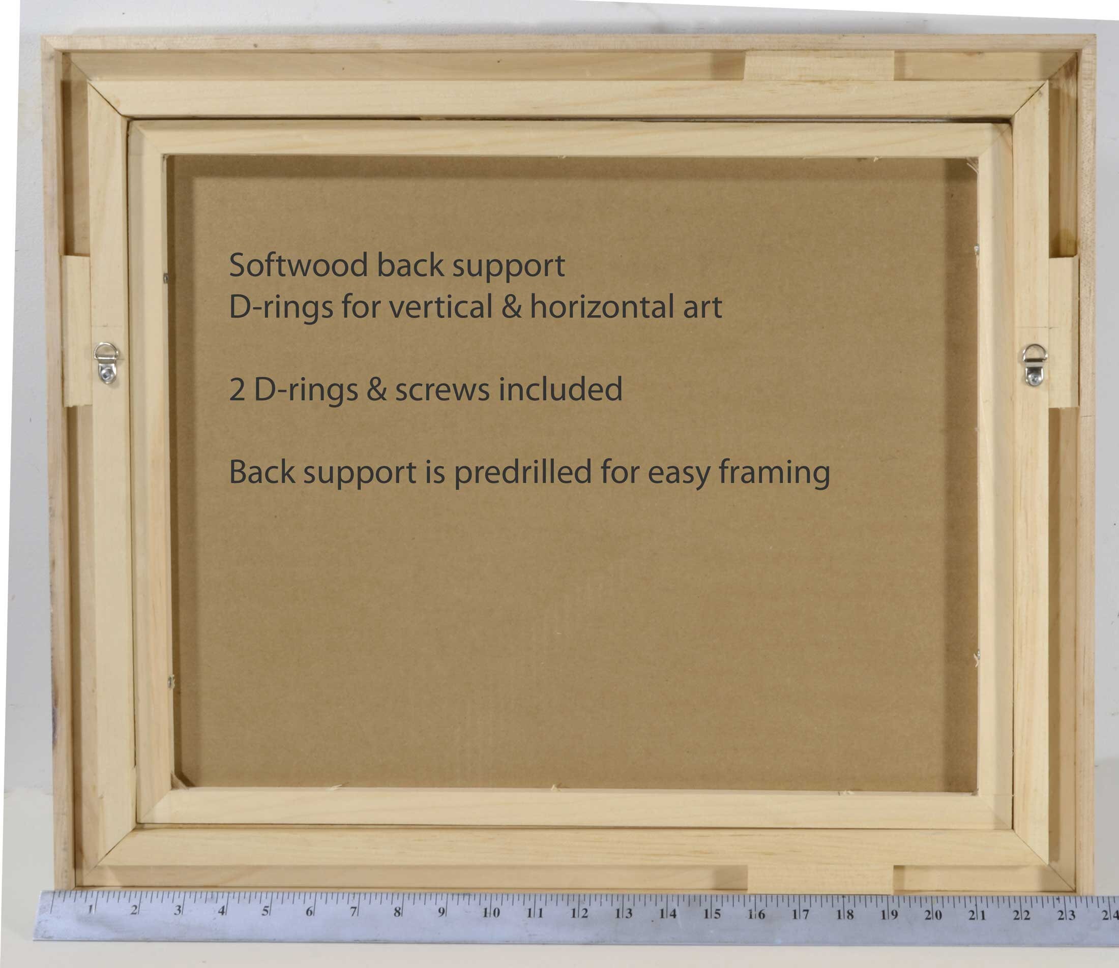 Picture Frame & Glass. White Maple Hardwood Picture Frame With Inlay ...