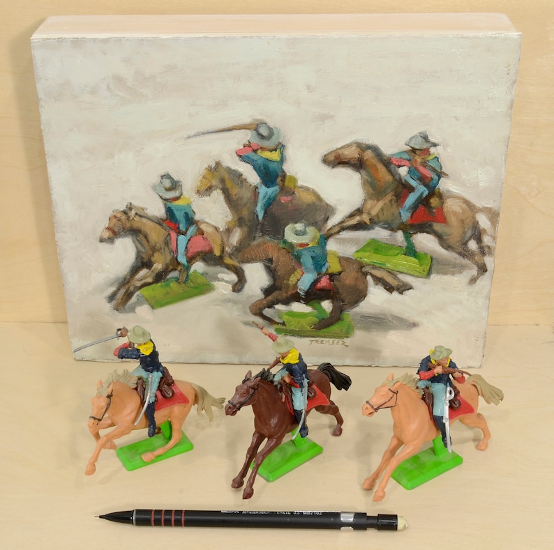 Wild West Military History. US Army 7th Cavalry Original Oil - Etsy