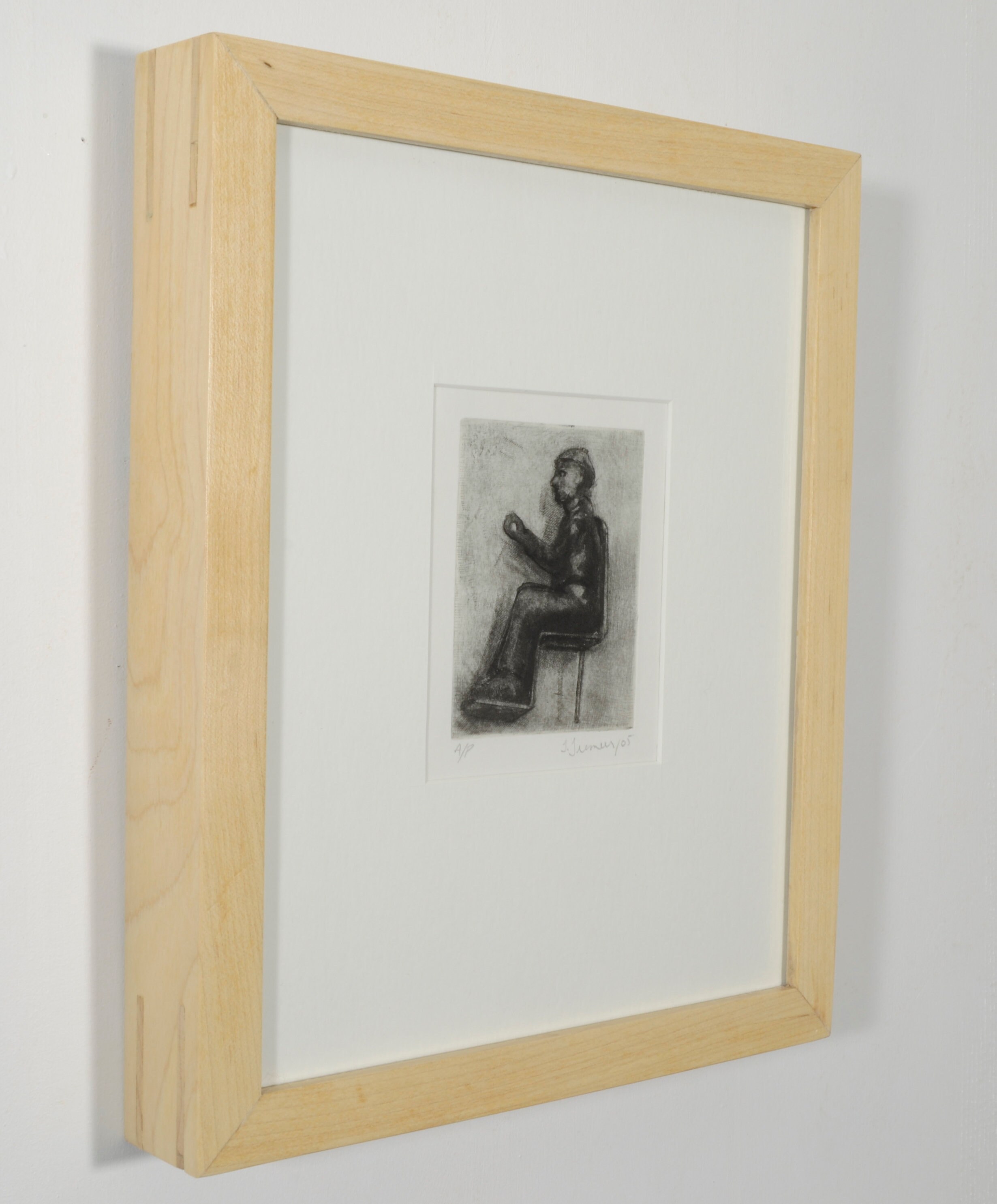 Mezzotint Etching. Original Art Print of Antique Tin Toy Crewman Figure ...