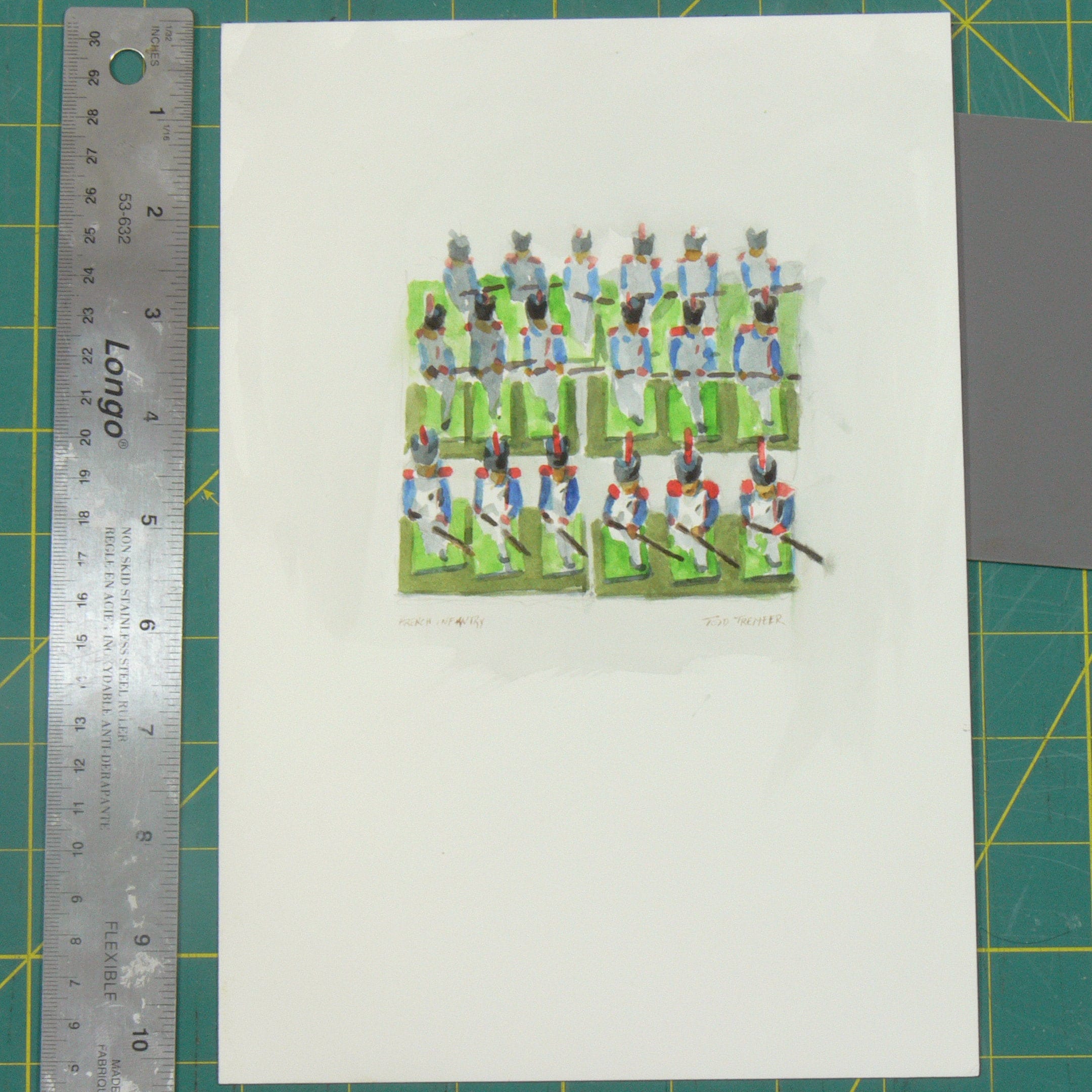 Wargame Miniature Soldiers, Original Art Watercolor Painting, French ...