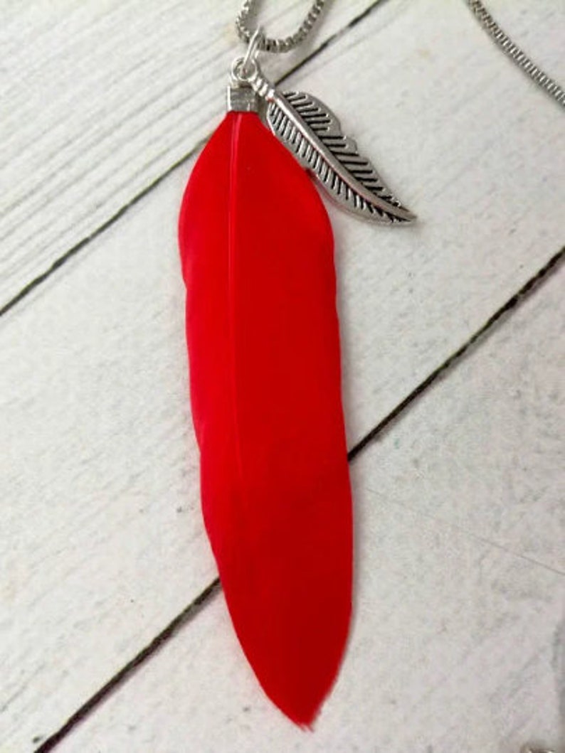 Hawks Feather Necklace Red Feather Necklace Red Hawk Wing Anime Cosplay ...