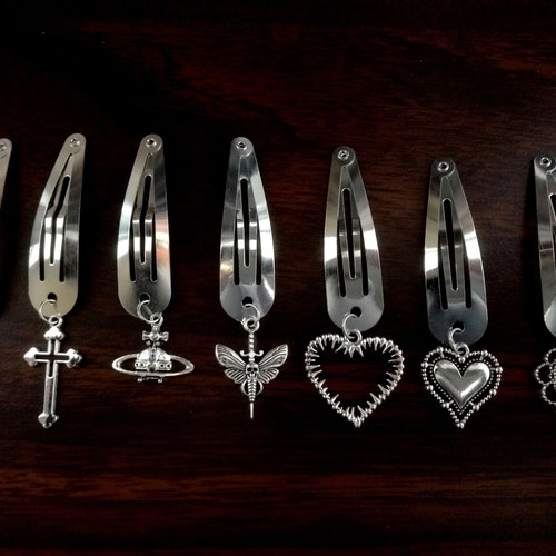Chain Hair Clips 90s Alternative Punk Goth Grunge Style - Etsy