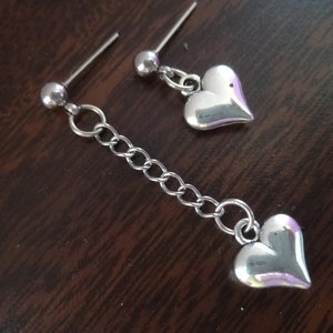 Asymmetrical Heart Earrings God of Death Earrings Shinigami Silver ...