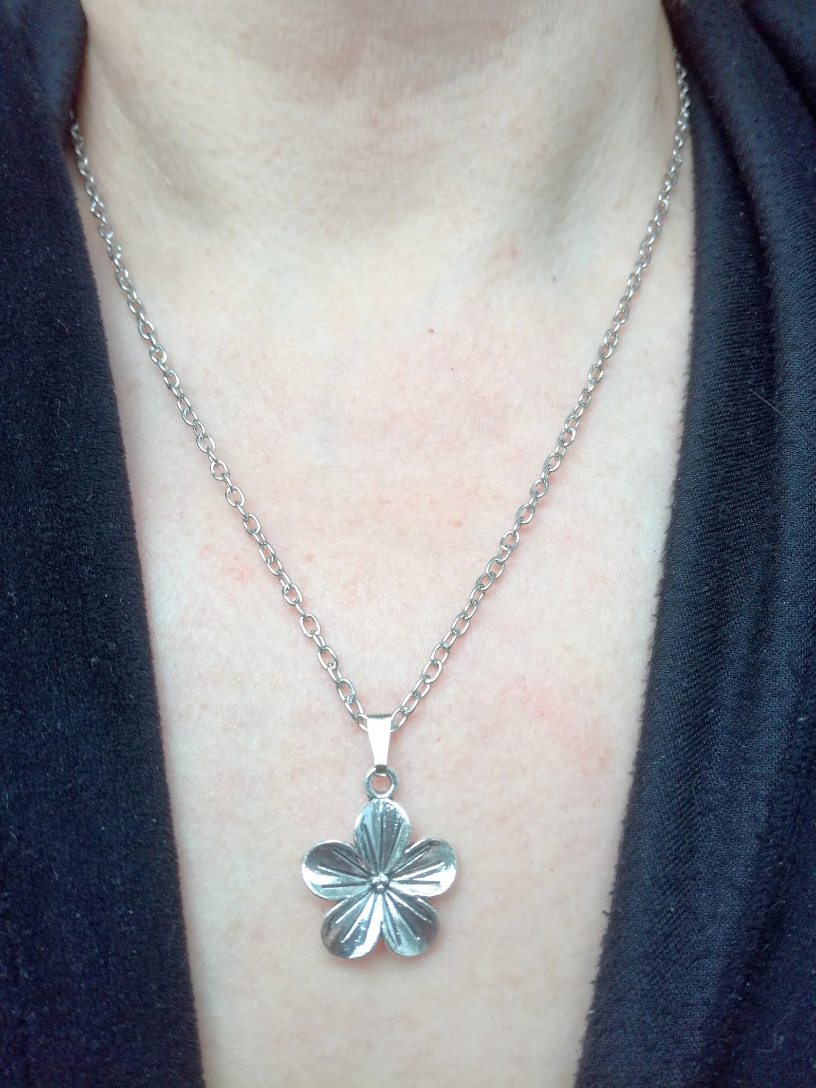 Couple Matching Necklaces Matching Flower Chain Necklace - Etsy