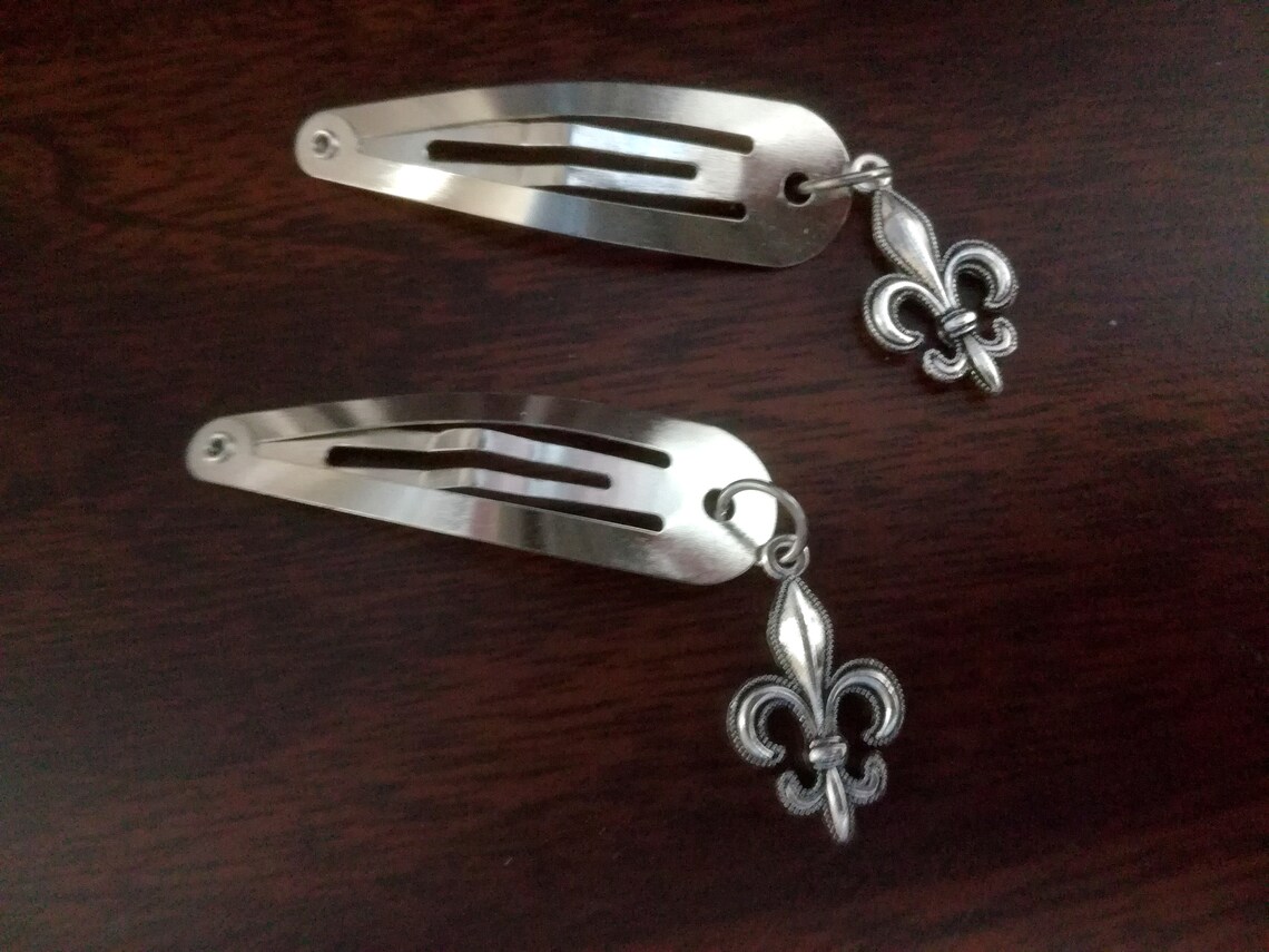 Misa Anime Hair Clips 1 Pair Metal Hair Clips Fleur De Lis Hair Clips ...