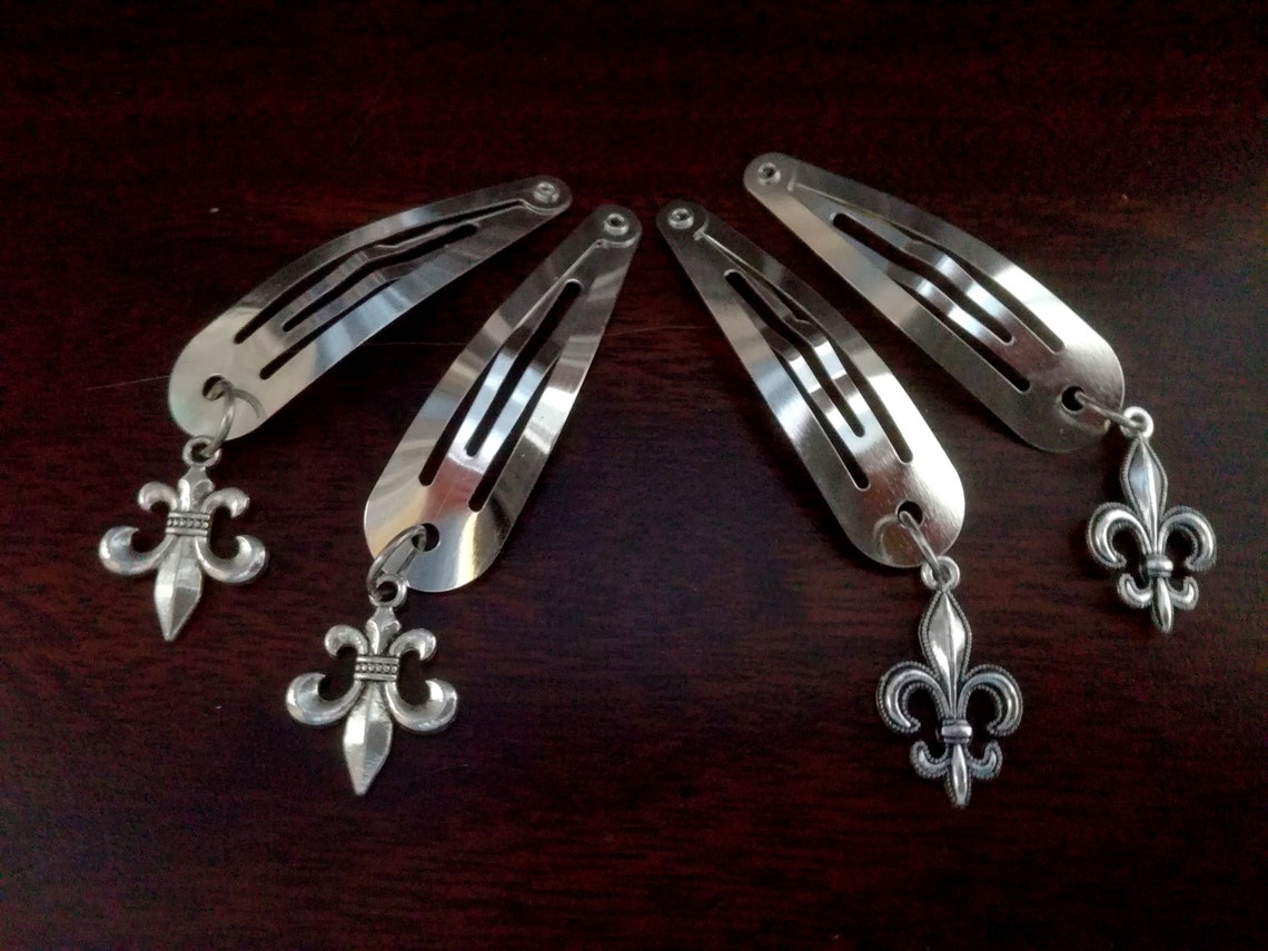 Misa Anime Hair Clips 1 Pair Metal Hair Clips Fleur De Lis Hair Clips ...