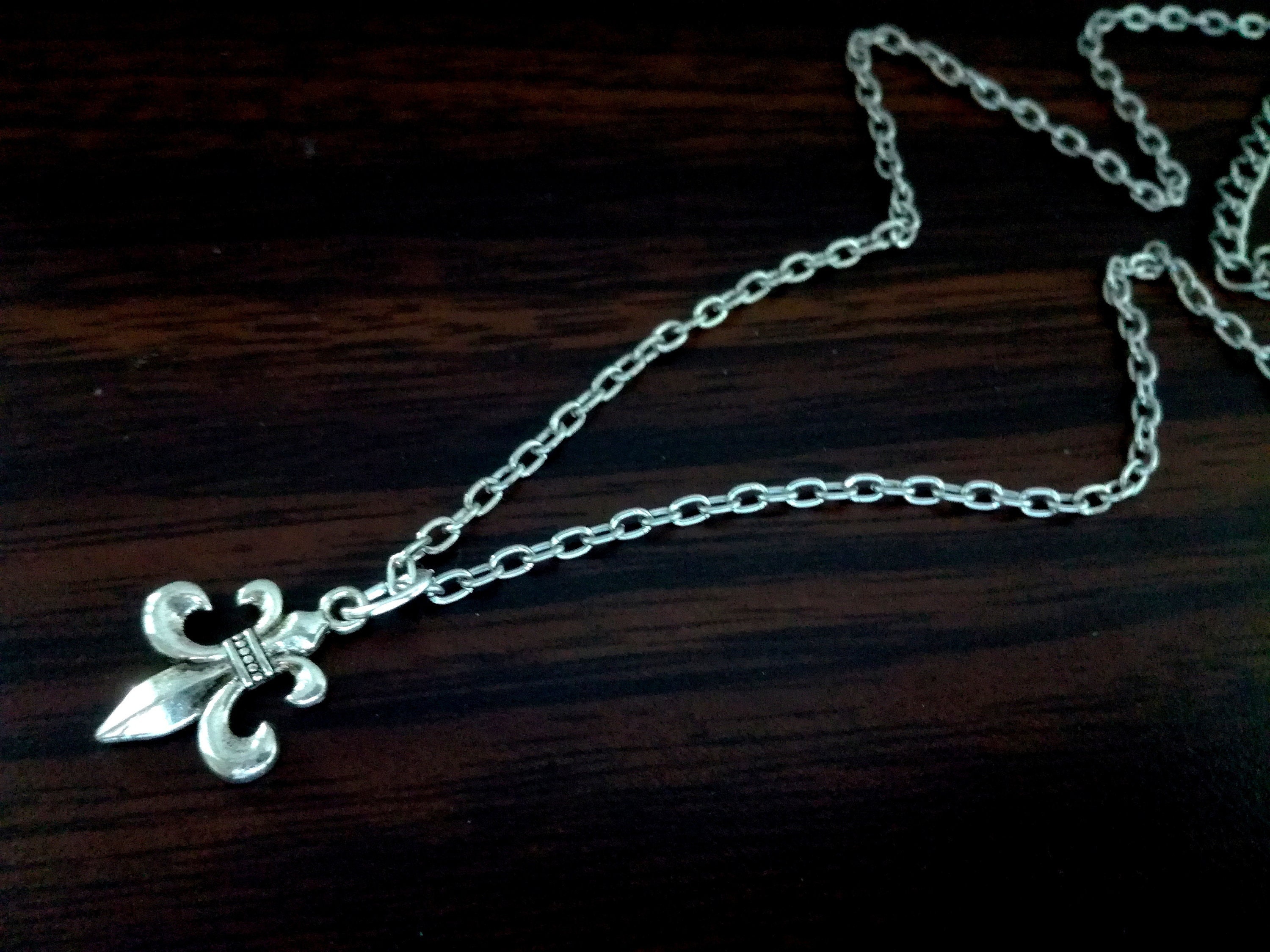 Misa Anime Necklace Gothic Chain Necklace Fleur De Lis Jewelry Misa ...