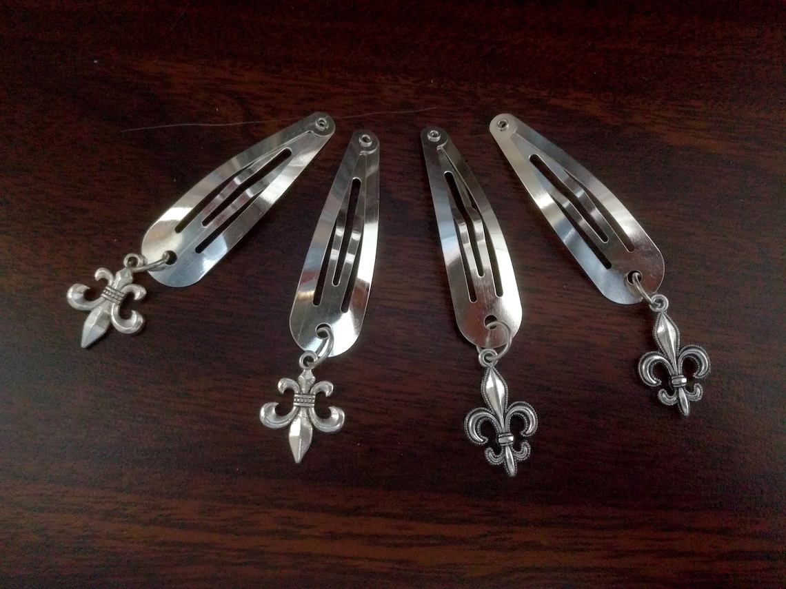 Misa Anime Hair Clips 1 Pair Metal Hair Clips Fleur De Lis Hair Clips ...