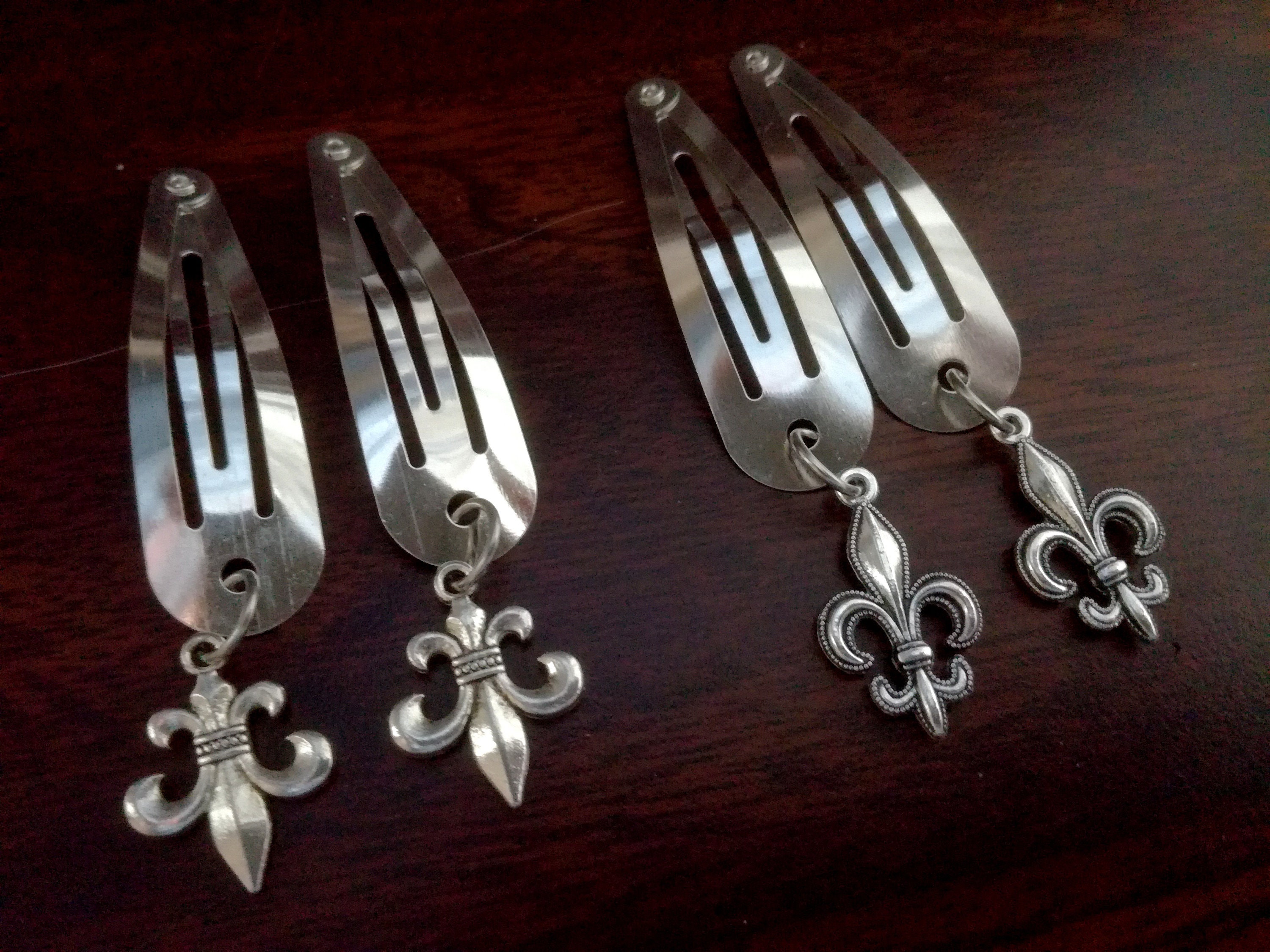 Misa Anime Hair Clips 1 Pair Metal Hair Clips Fleur De Lis Hair Clips ...