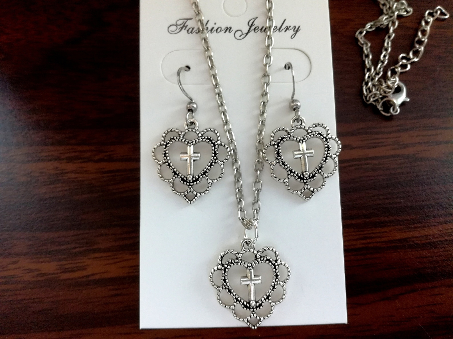 Heart Cross Necklace Misa Anime Necklace Gothic Necklace Misa Cross ...