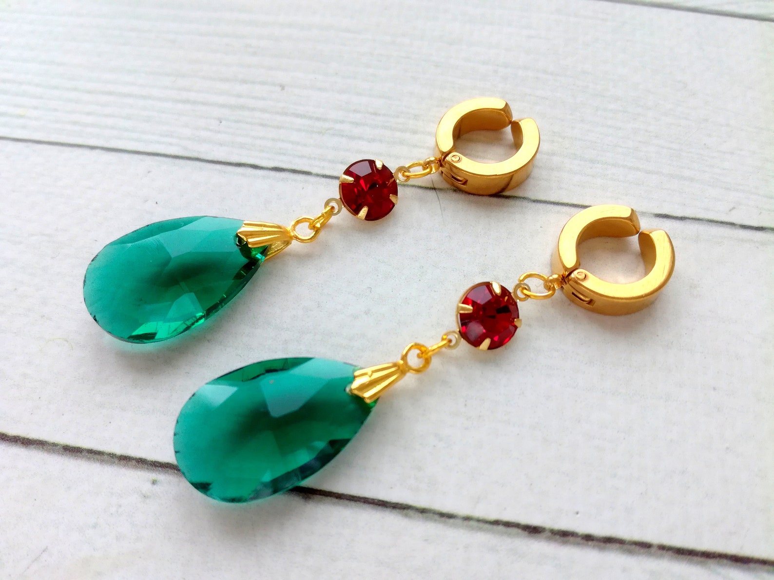 Howl's Clip-on Earrings Howl's Necklace Wizard Howl Cosplay Emerald ...