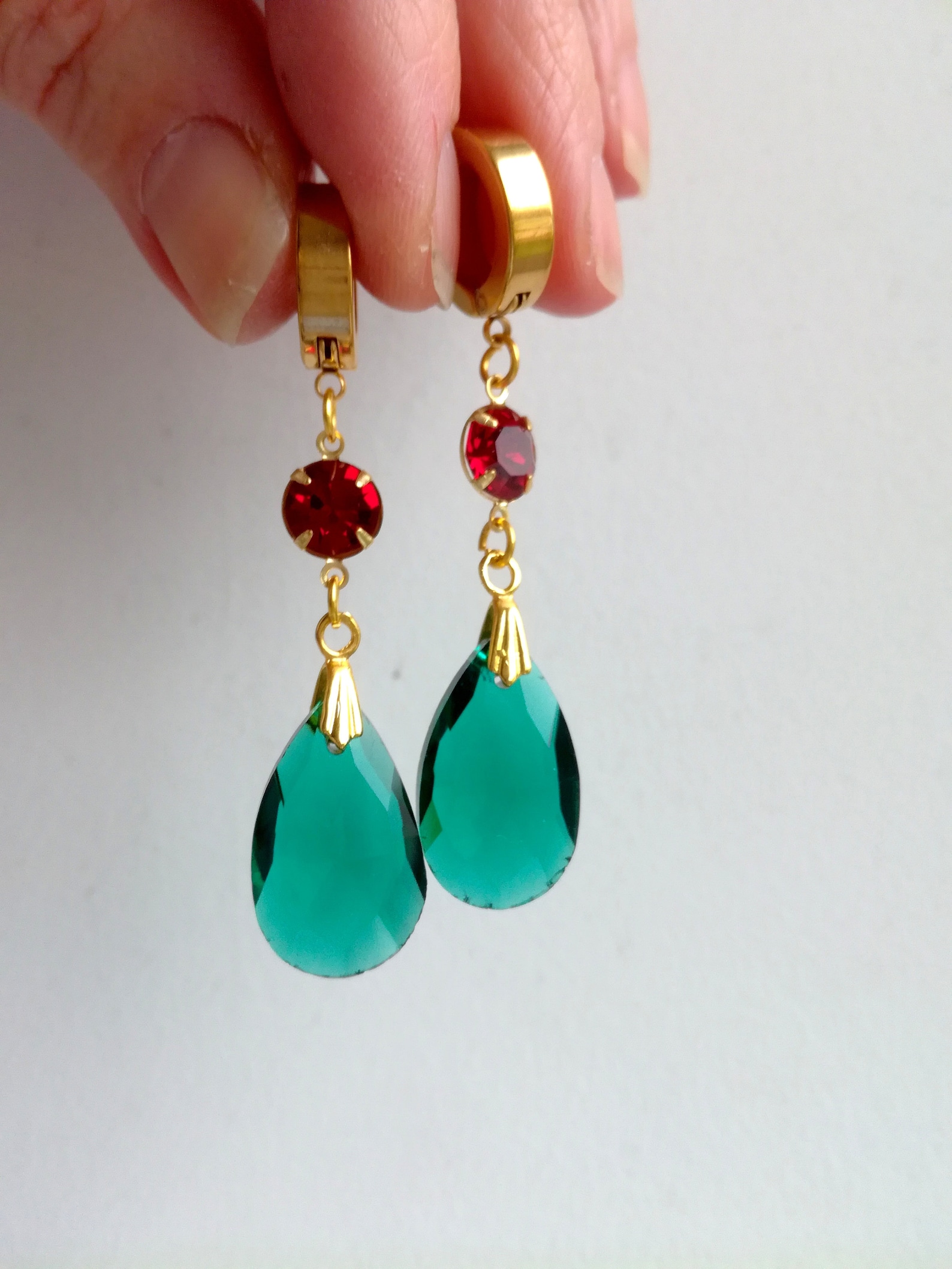Howl's Clip-on Earrings Howl's Necklace Wizard Howl Cosplay Emerald ...