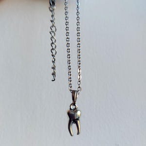 Tooth Necklace Gothic 3D Tooth Necklace Dainty Molar Dental Tooth ...