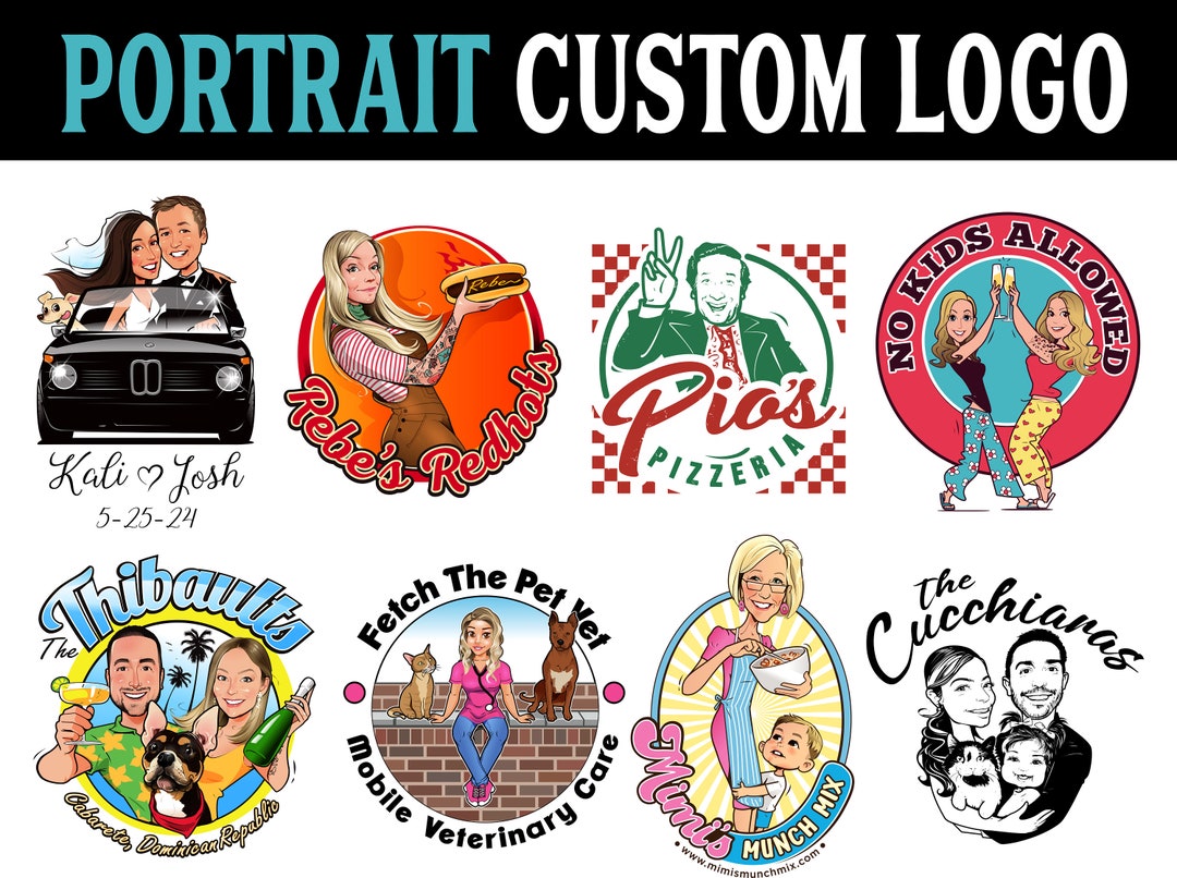 Custom Portrait Logo: Crafting Unique and Personalized Logos Featuring ...