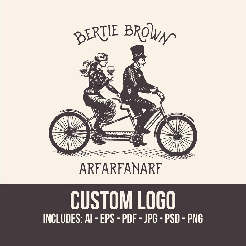 Vintage Illustrated Custom Logo Design for Creative Brands and ...