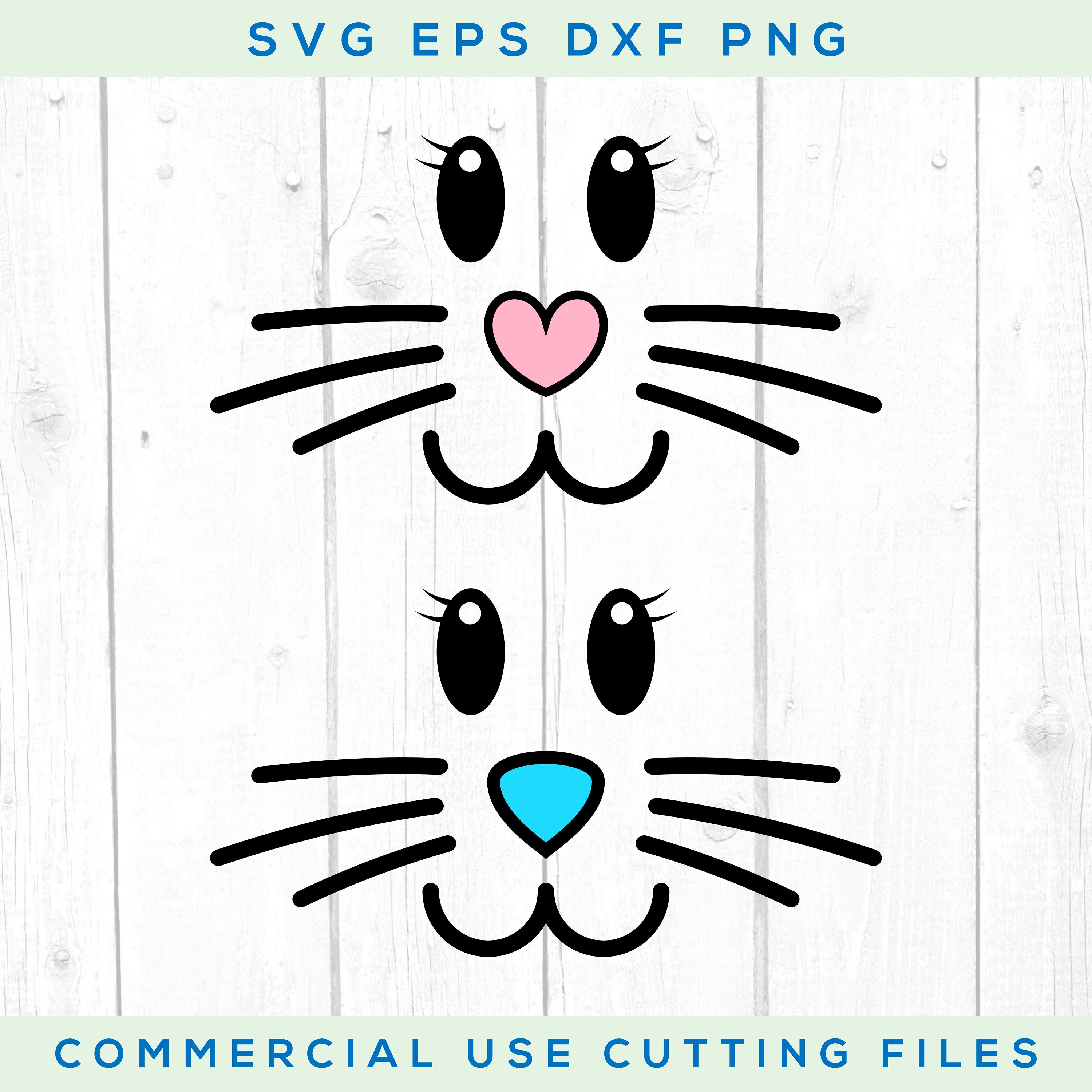Bunny Face Svg Easter Svg Easter Cut Files Instant | Etsy