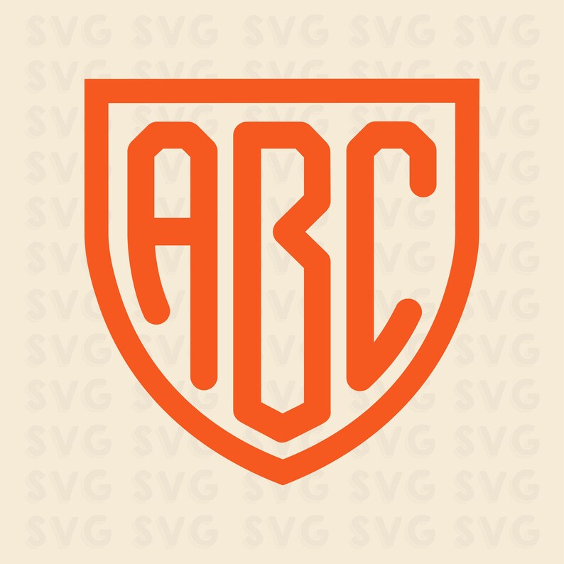Shield Monogram Alphabet Svg Shield Monogram Font SVG Shield - Etsy