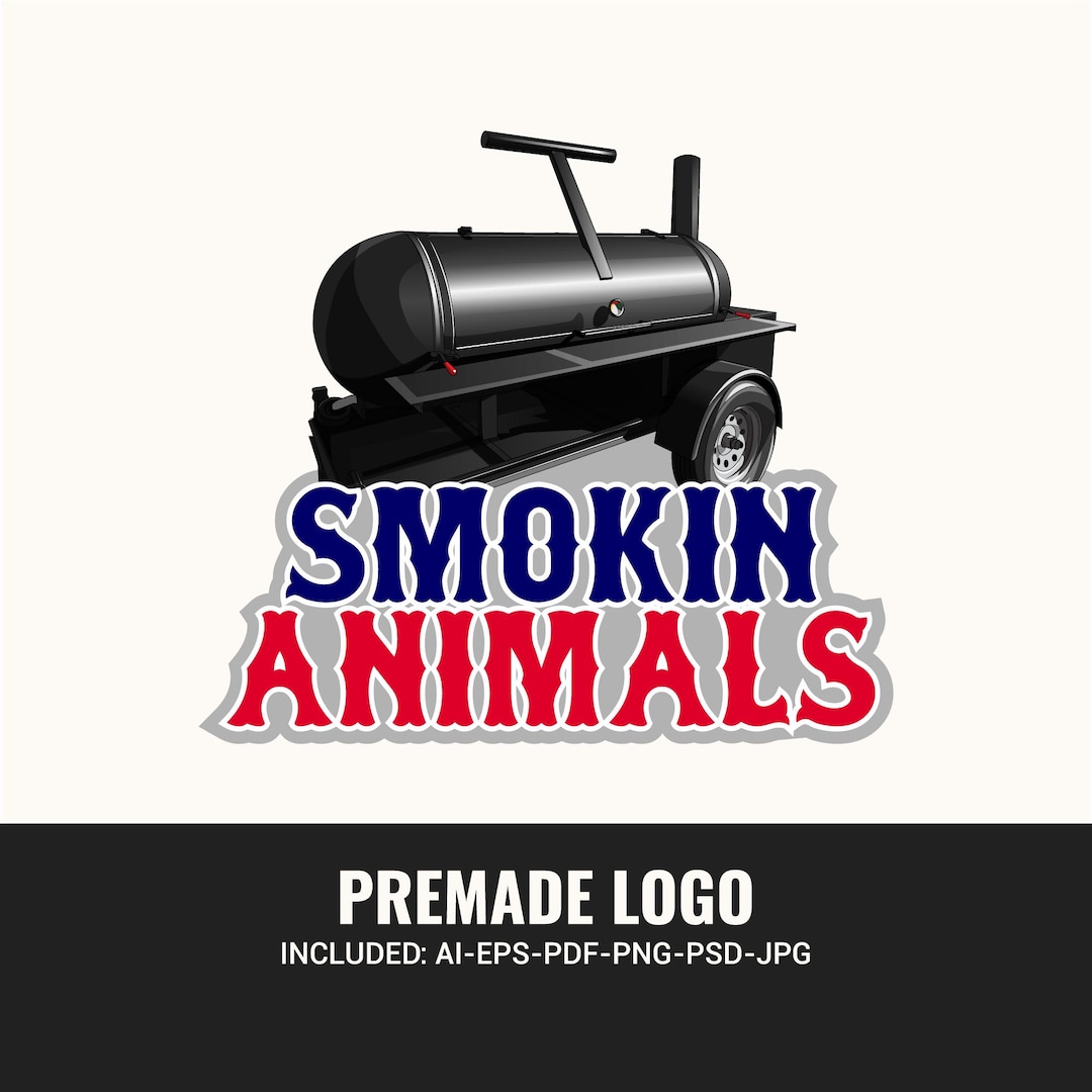 Vintage BBQ Smoker Logo: Pitmaster Food Truck Branding (digital Files ...