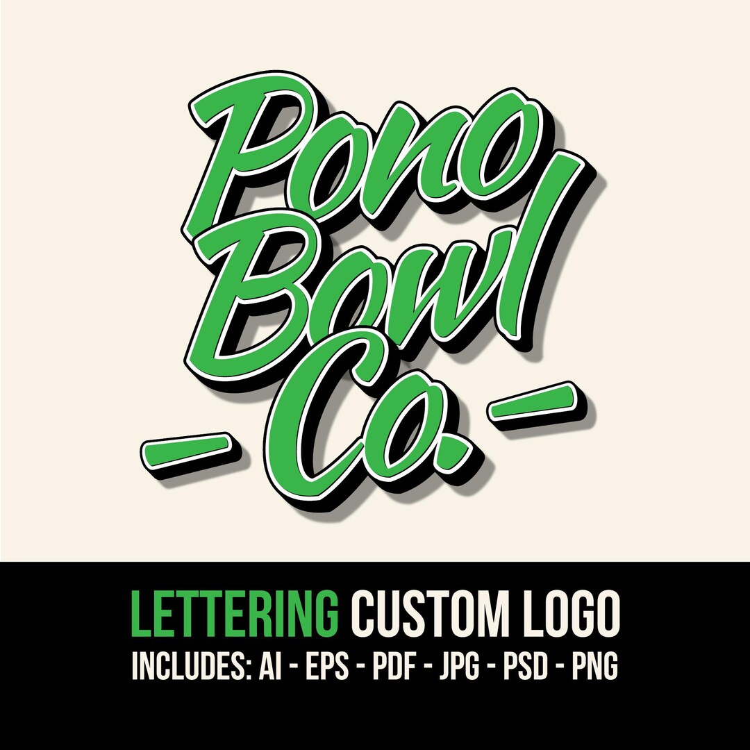 Custom Lettering Logo Design - Etsy