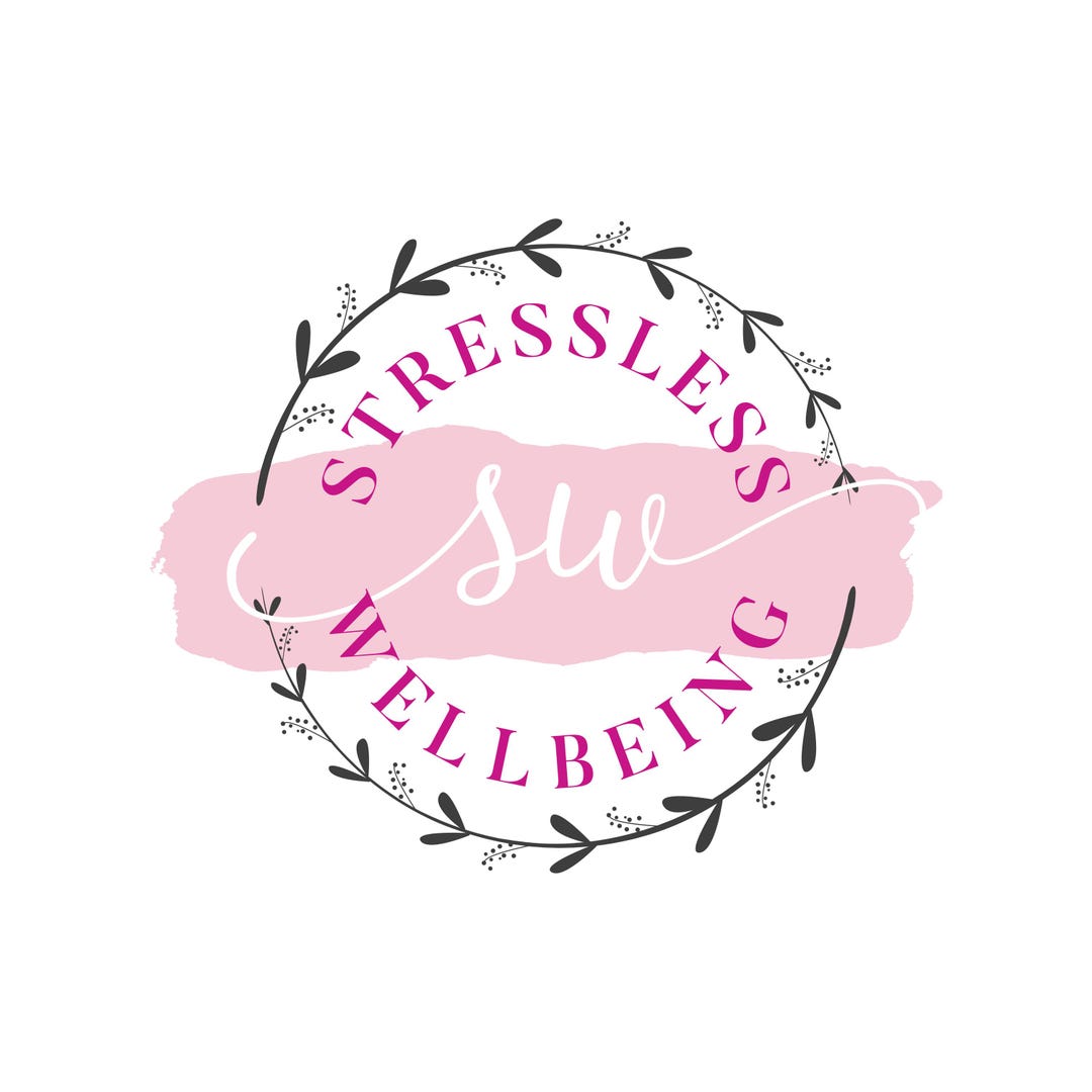 Stressless Wellbeing Premade Logo – Feminine Watercolor Branding for ...