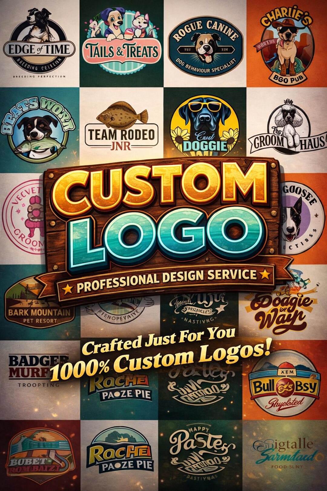 Handcrafted Custom Logo Design for Unique Brands - Etsy