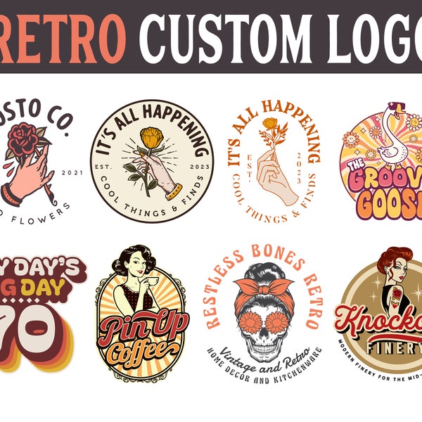 Retro Logo - Etsy UK