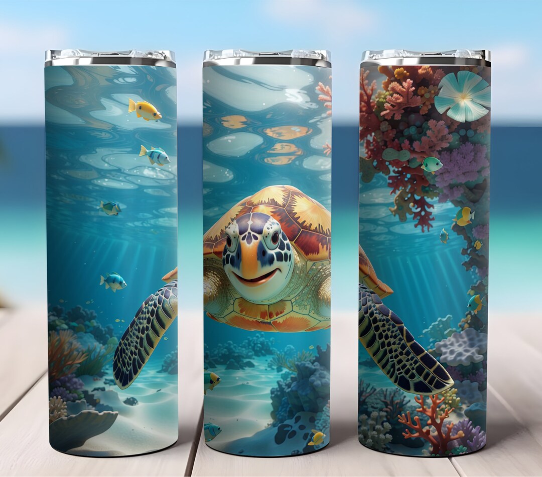3D Smiling Sea Turtle Wrap- Digital File - Etsy