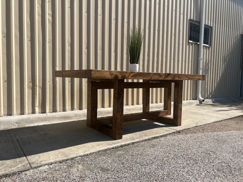 AZRIA Custom Built Dining Table Solid Wood Table RH Modern Rustic Table Handcrafted Made to ...