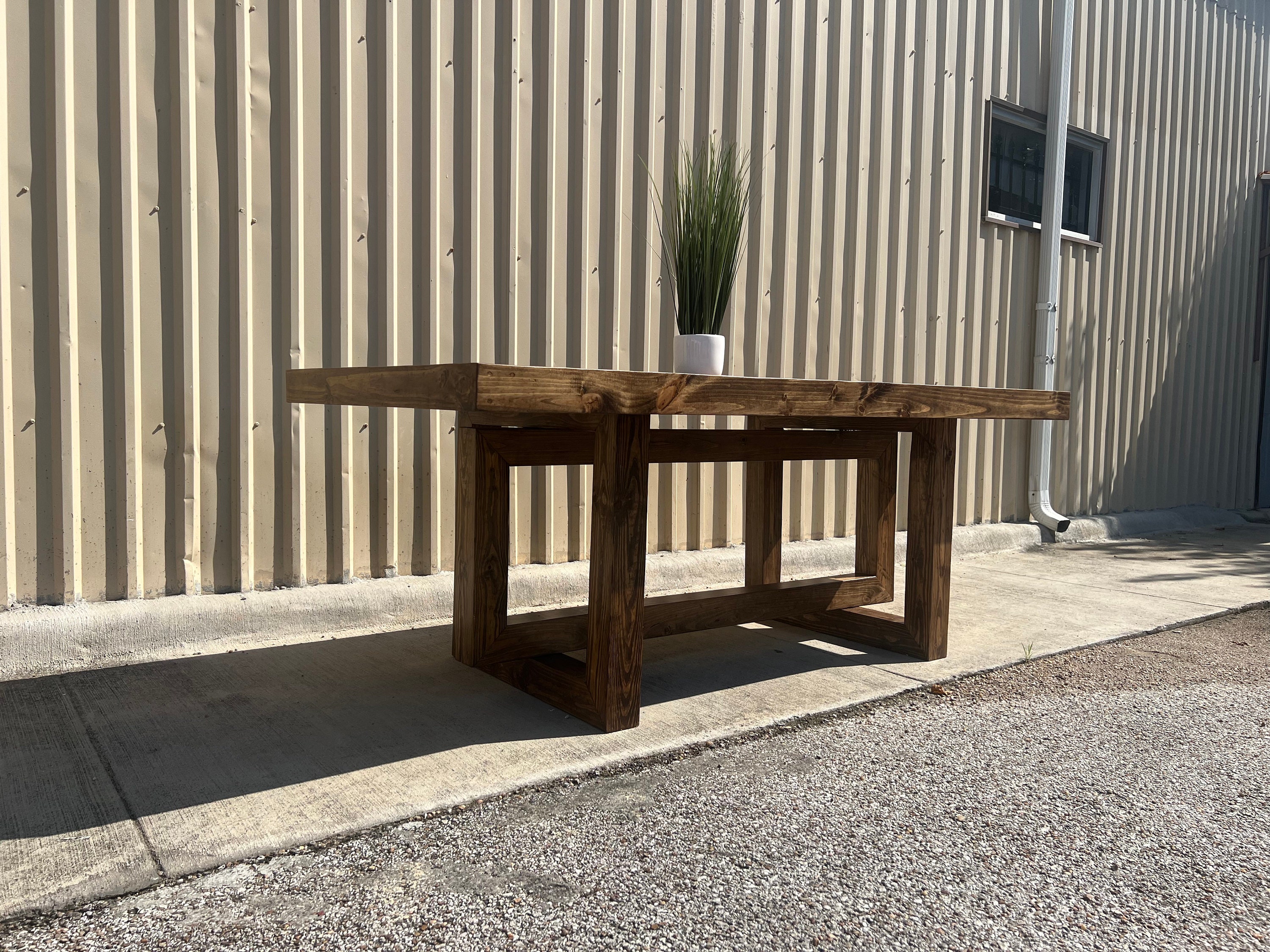 AZRIA Custom Built Dining Table Solid Wood Table RH Modern Rustic Table ...