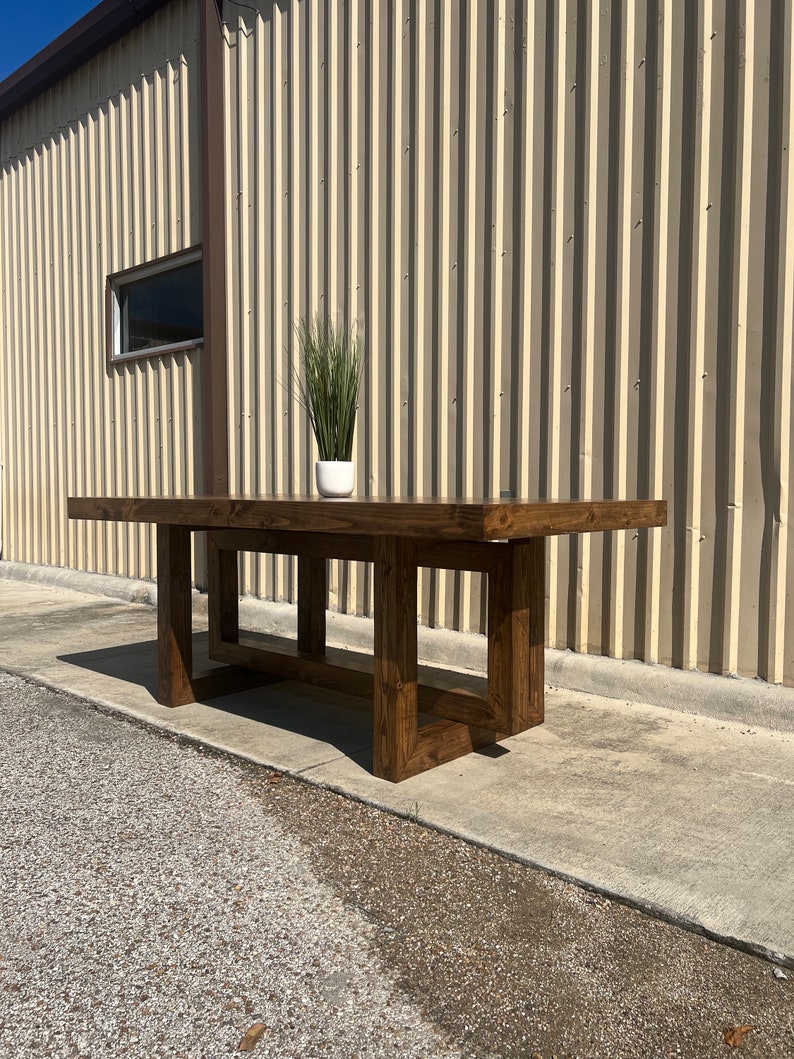 AZRIA Custom Built Dining Table Solid Wood Table RH Modern Rustic Table ...