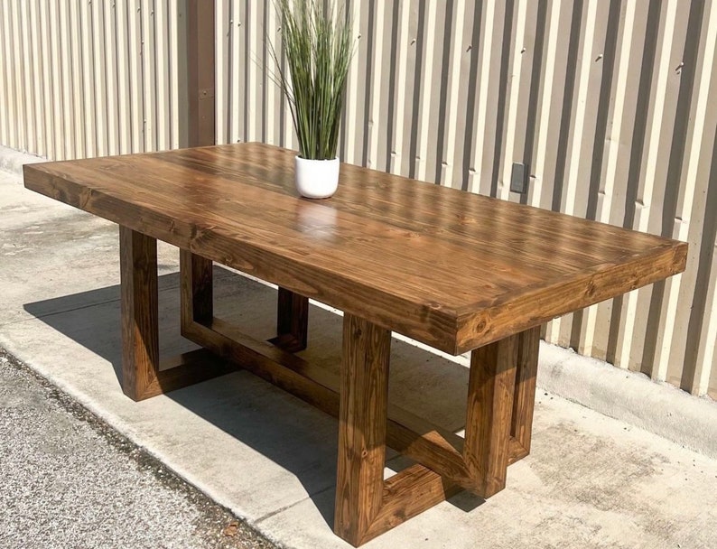 AZRIA Custom Built Dining Table Solid Wood Table RH Modern Rustic Table ...