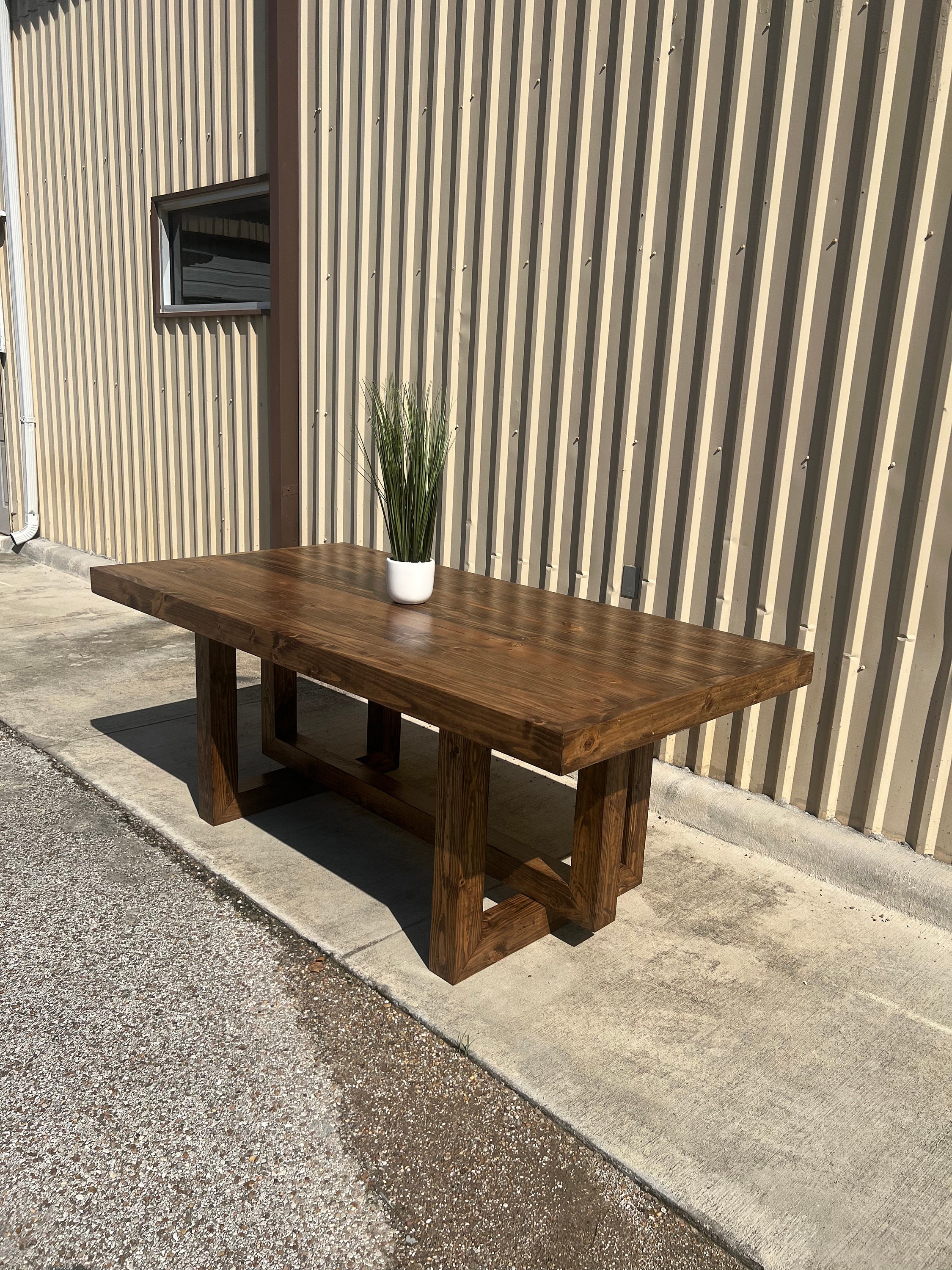 AZRIA Custom Built Dining Table Solid Wood Table RH Modern Rustic Table ...