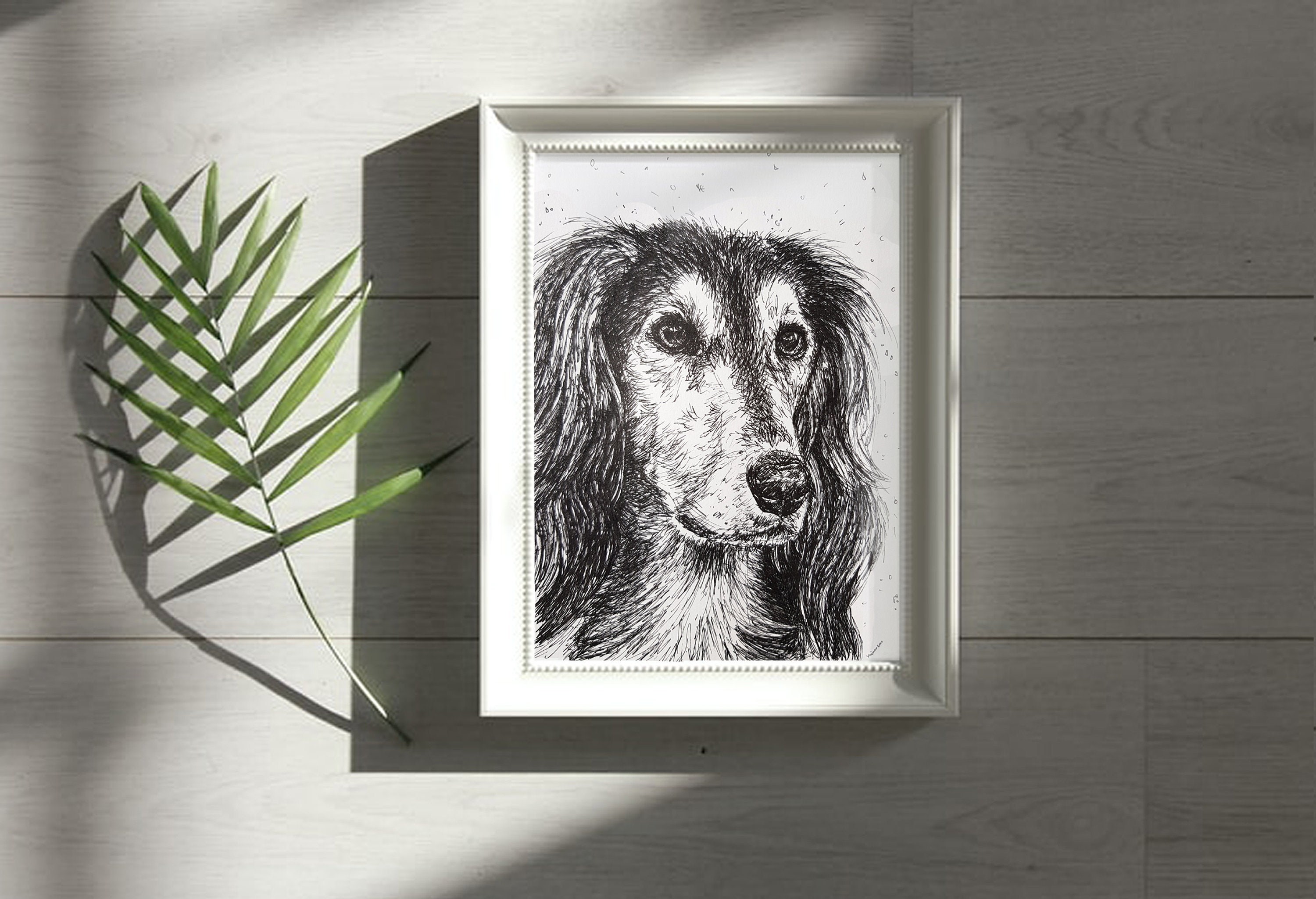 Saluki art black and white sketch whippet greyhound saluki portrait dog ...