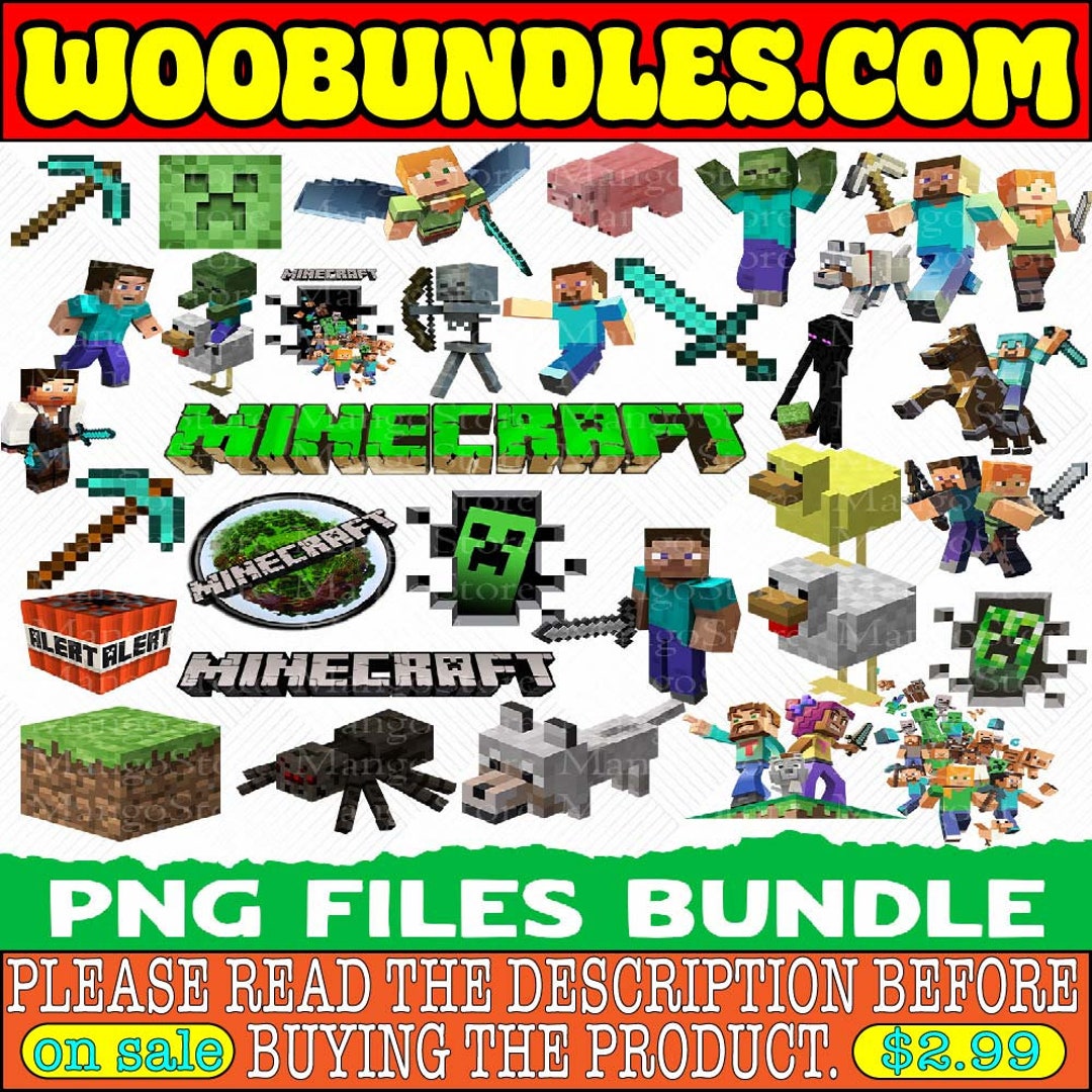Minecraft Bundle PNG, Minecraft PNG, Gaming Png Bundle, Mine PNG Bundle ...