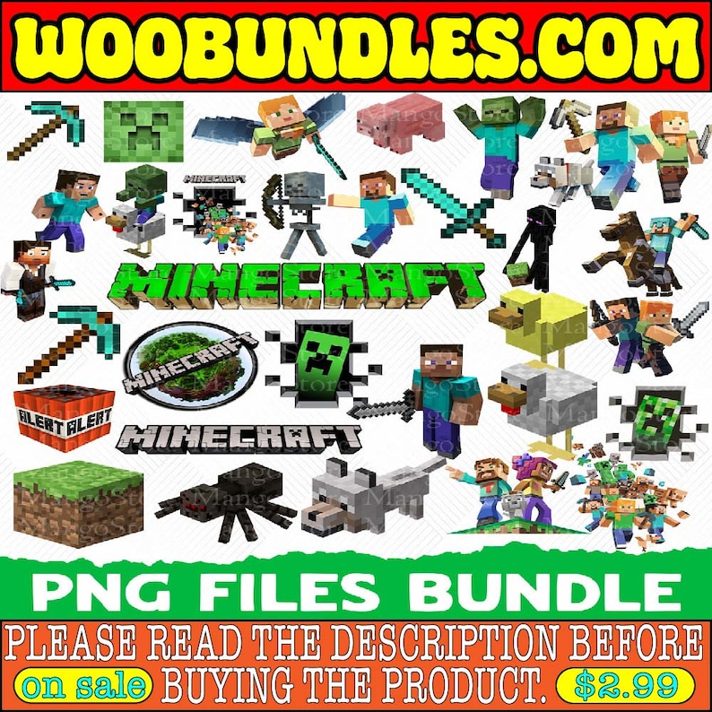Minecraft Bundle PNG, Minecraft PNG, Gaming Png Bundle, Mine PNG Bundle ...
