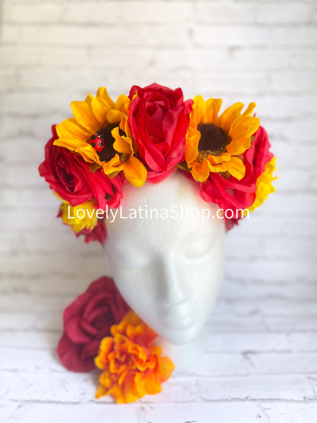 Sunflower Ladybug Flower Crown Headpiece Photoshoot - Etsy