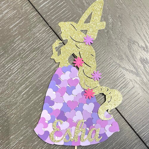 Princess Rapunzel Cake Topper Tangled Cake Topper Custom - Etsy