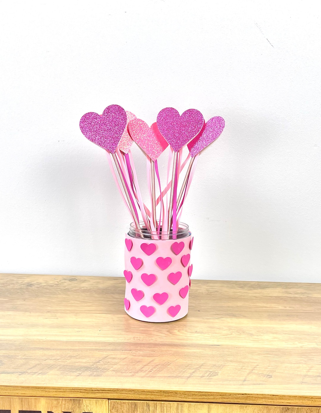 Heart Wands, Pink Heart Wands, Baby Showers Party Wands, Baby Shower ...