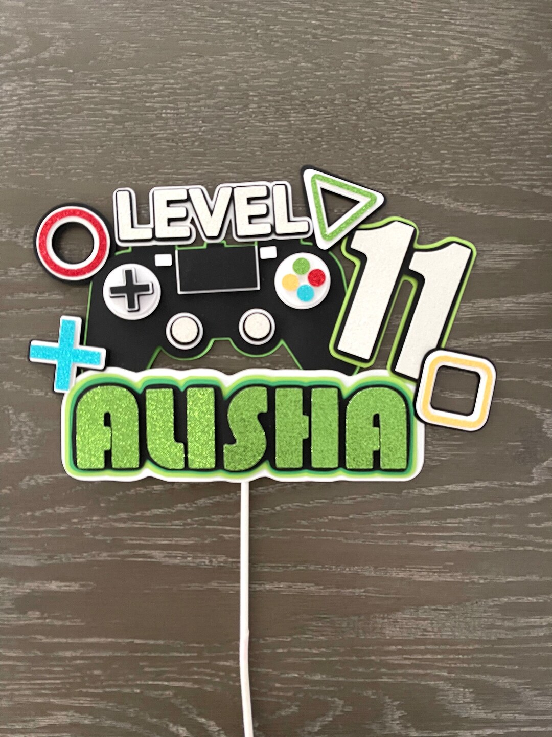 Gamer Birthday Cake Topper, Video Game Party, Game Controller Cake ...